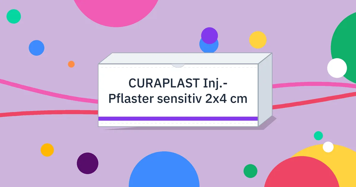 Symbolbild: Packung mit der Aufschrift CURAPLAST Inj.-Pflaster sensitiv 2x4 cm (PZN 17451155) – Verfügbarkeit und Bezug in Apotheken in Frankfurt am Main