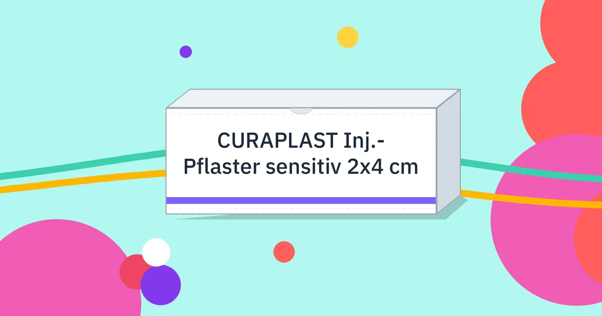 Symbolbild: Packung mit der Aufschrift CURAPLAST Inj.-Pflaster sensitiv 2x4 cm (PZN 19699669) – Verfügbarkeit und Bezug in Apotheken in Frankfurt am Main