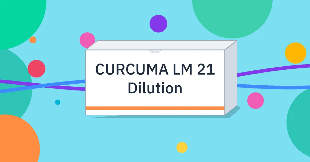 Symbolbild: Packung mit der Aufschrift CURCUMA LM 21 Dilution (PZN 12840082) – Verfügbarkeit und Bezug in Apotheken in Frankfurt am Main