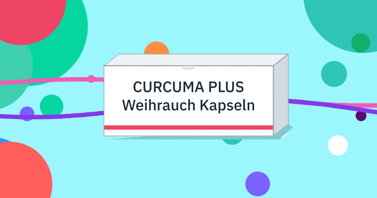 Symbolbild: Packung mit der Aufschrift CURCUMA PLUS Weihrauch Kapseln (PZN 10321484) – Verfügbarkeit und Bezug in Apotheken in Frankfurt am Main