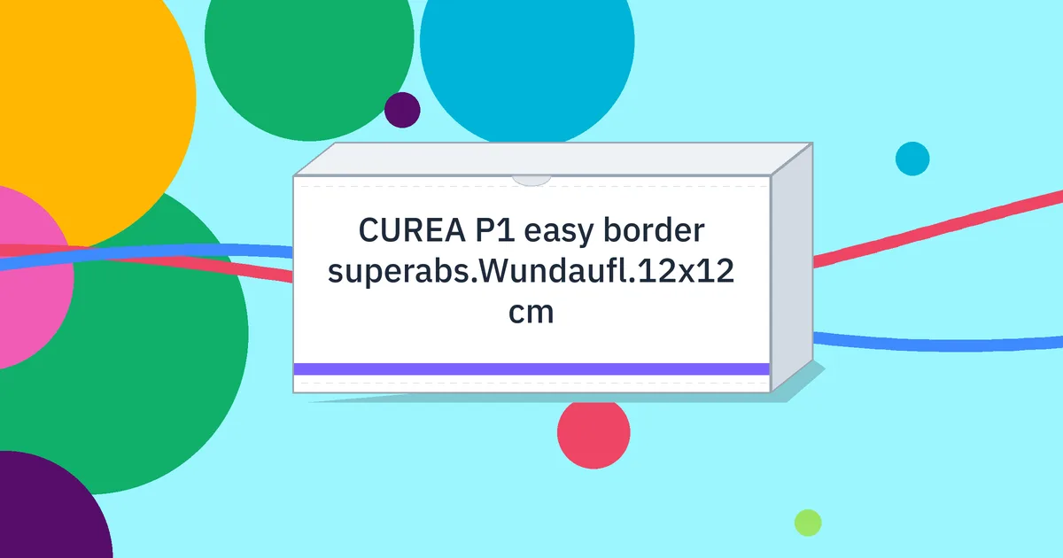 Symbolbild: Packung mit der Aufschrift CUREA P1 easy border superabs.Wundaufl.12x12 cm (PZN 17373509) – Verfügbarkeit und Bezug in Apotheken in Frankfurt am Main