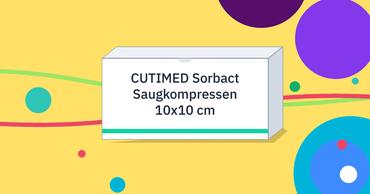 Symbolbild: Packung mit der Aufschrift CUTIMED Sorbact Saugkompressen 10x10 cm (PZN 20544995) – Verfügbarkeit und Bezug in Apotheken in Frankfurt am Main
