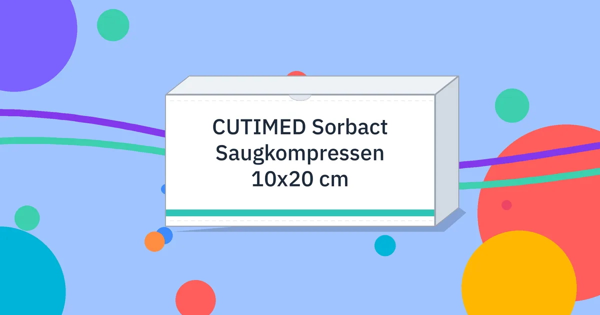 Symbolbild: Packung mit der Aufschrift CUTIMED Sorbact Saugkompressen 10x20 cm (PZN 19788858) – Verfügbarkeit und Bezug in Apotheken in Frankfurt am Main
