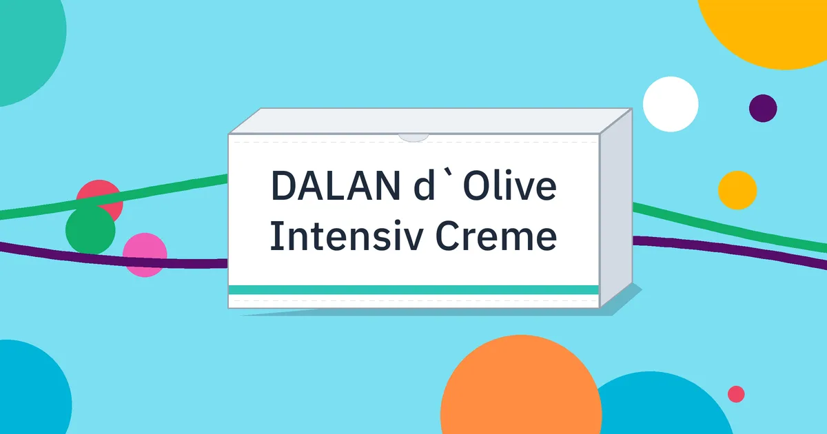 Symbolbild: Packung mit der Aufschrift DALAN d`Olive Intensiv Creme (PZN 10097727) – Verfügbarkeit und Bezug in Apotheken in Frankfurt am Main