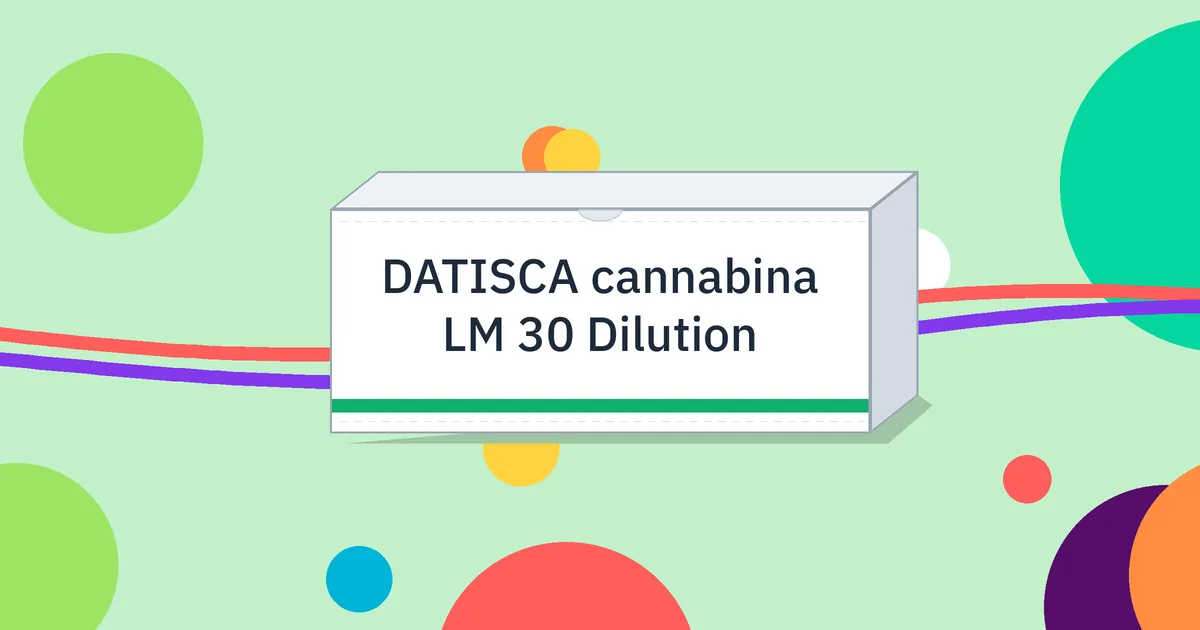 Symbolbild: Packung mit der Aufschrift DATISCA cannabina LM 30 Dilution (PZN 13462110) – Verfügbarkeit und Bezug in Apotheken in Frankfurt am Main