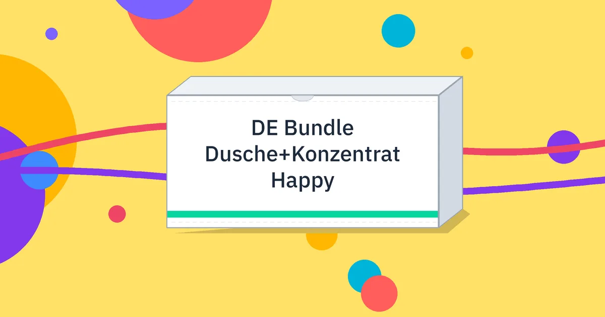 Symbolbild: Packung mit der Aufschrift DE Bundle Dusche+Konzentrat Happy (PZN 18491168) – Verfügbarkeit und Bezug in Apotheken in Frankfurt am Main