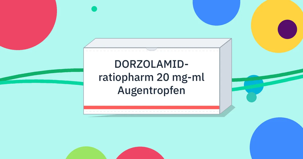 Symbolbild: Packung mit der Aufschrift DORZOLAMID-ratiopharm 20 mg-ml Augentropfen (PZN 02200737) – Verfügbarkeit und Bezug in Apotheken in Frankfurt am Main