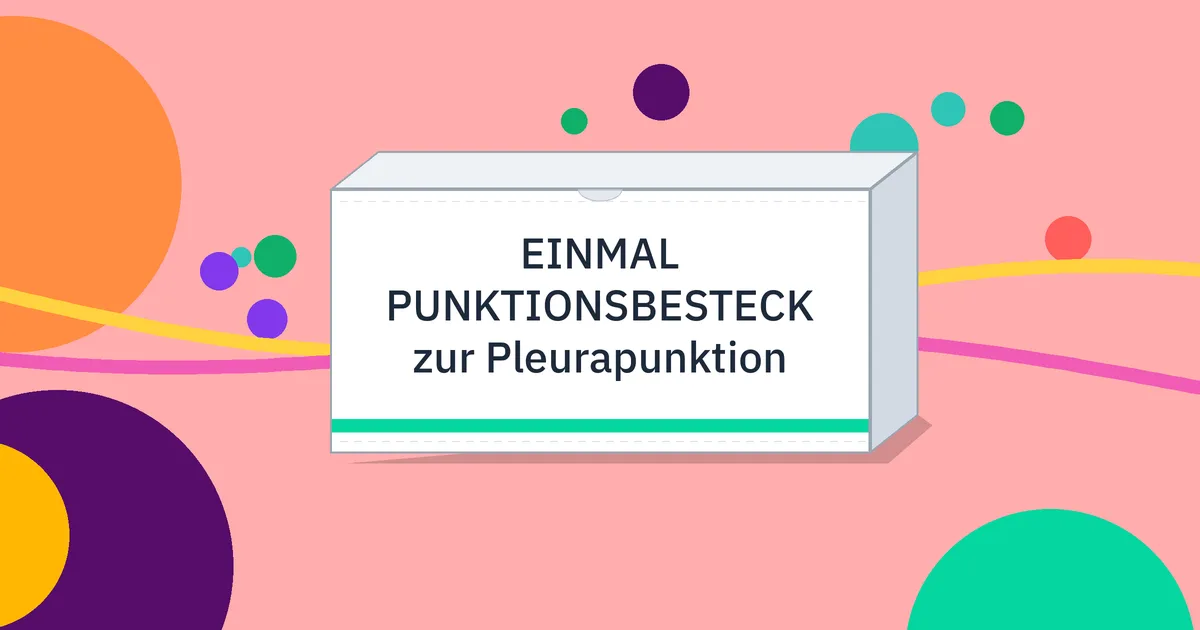 Symbolbild: Packung mit der Aufschrift EINMAL PUNKTIONSBESTECK zur Pleurapunktion (PZN 13585278) – Verfügbarkeit und Bezug in Apotheken in Frankfurt am Main
