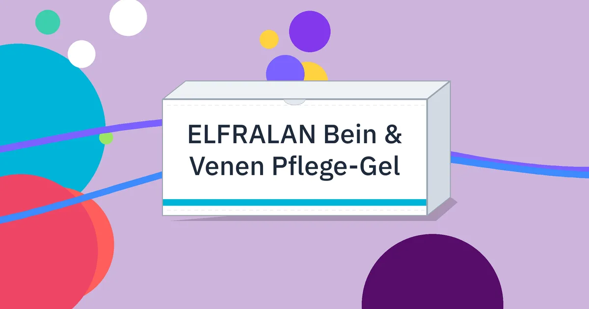 Symbolbild: Packung mit der Aufschrift ELFRALAN Bein & Venen Pflege-Gel (PZN 17888314) – Verfügbarkeit und Bezug in Apotheken in Frankfurt am Main