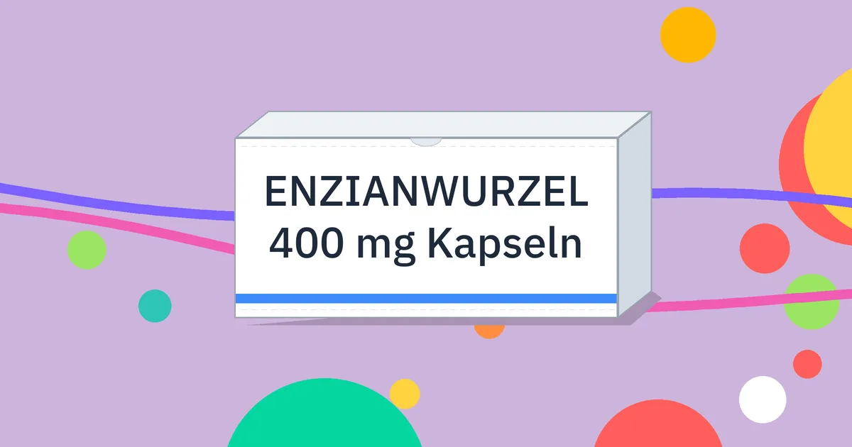 Symbolbild: Packung mit der Aufschrift ENZIANWURZEL 400 mg Kapseln (PZN 17178794) – Verfügbarkeit und Bezug in Apotheken in Frankfurt am Main