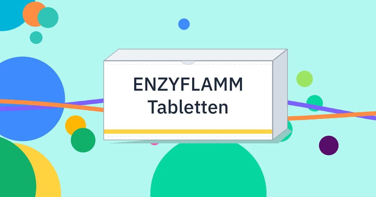 Symbolbild: Packung mit der Aufschrift ENZYFLAMM Tabletten (PZN 08489087) – Verfügbarkeit und Bezug in Apotheken in Frankfurt am Main