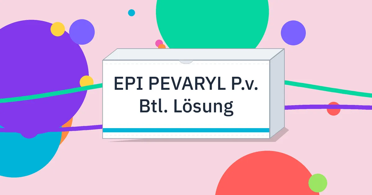 Symbolbild: Packung mit der Aufschrift EPI PEVARYL P.v. Btl. Lösung (PZN 04419693) – Verfügbarkeit und Bezug in Apotheken in Frankfurt am Main