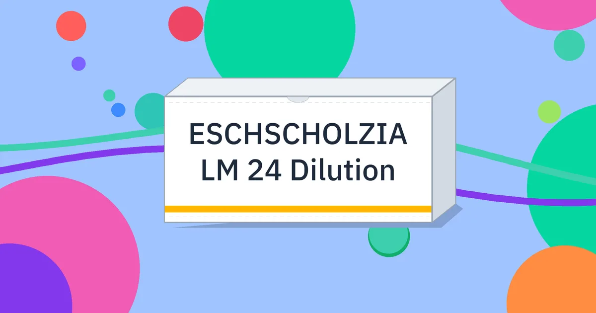 Symbolbild: Packung mit der Aufschrift ESCHSCHOLZIA LM 24 Dilution (PZN 13480119) – Verfügbarkeit und Bezug in Apotheken in Frankfurt am Main