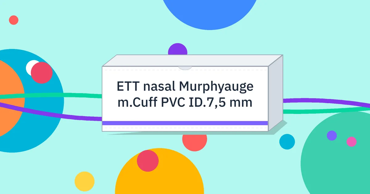 Symbolbild: Packung mit der Aufschrift ETT nasal Murphyauge m.Cuff PVC ID.7,5 mm (PZN 19121396) – Verfügbarkeit und Bezug in Apotheken in Frankfurt am Main