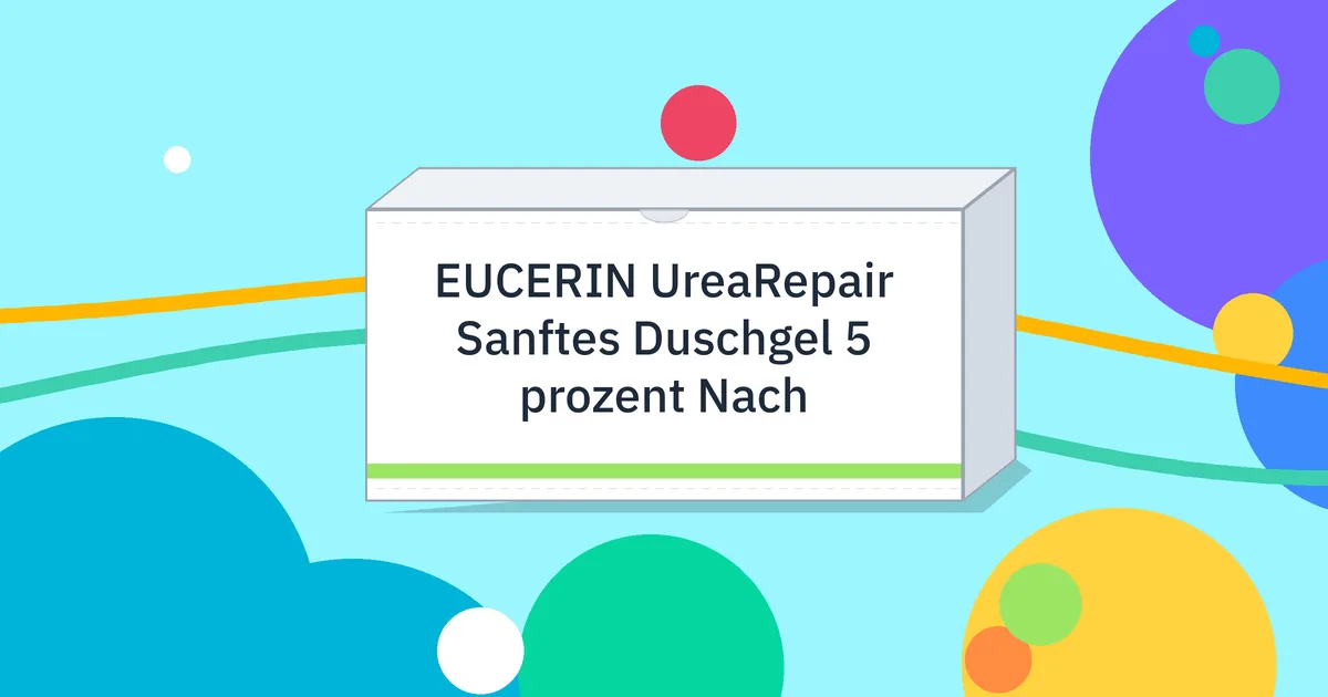 Symbolbild: Packung mit der Aufschrift EUCERIN UreaRepair Sanftes Duschgel 5 prozent Nach (PZN 19116202) – Verfügbarkeit und Bezug in Apotheken in Frankfurt am Main