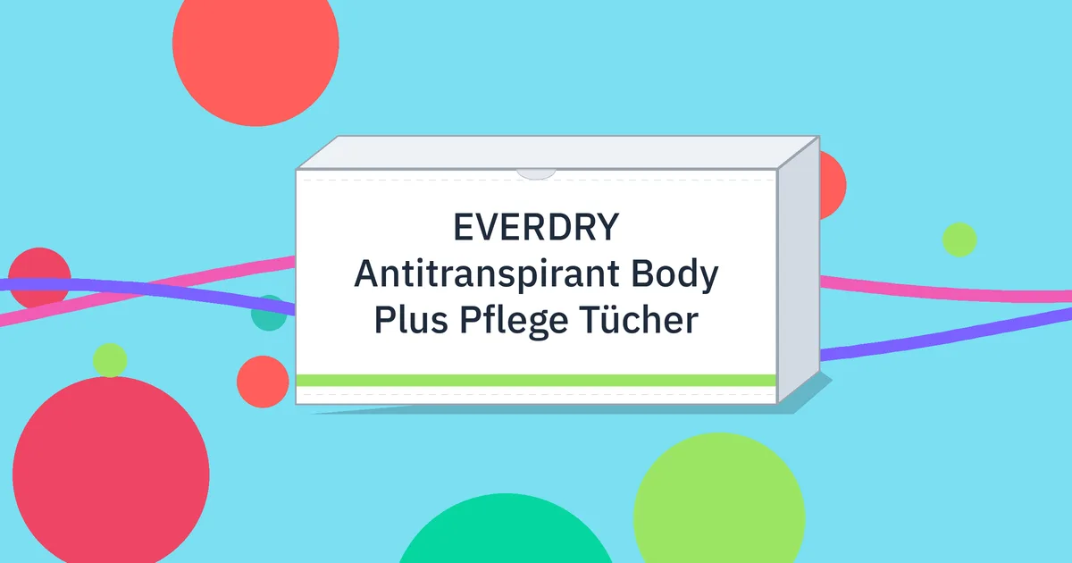 Symbolbild: Packung mit der Aufschrift EVERDRY Antitranspirant Body Plus Pflege Tücher (PZN 16528631) – Verfügbarkeit und Bezug in Apotheken in Frankfurt am Main