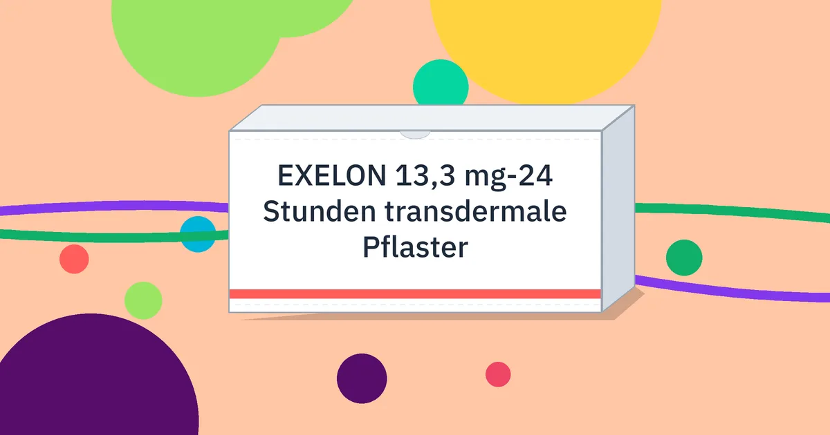 Symbolbild: Packung mit der Aufschrift EXELON 13,3 mg-24 Stunden transdermale Pflaster (PZN 12615652) – Verfügbarkeit und Bezug in Apotheken in Frankfurt am Main