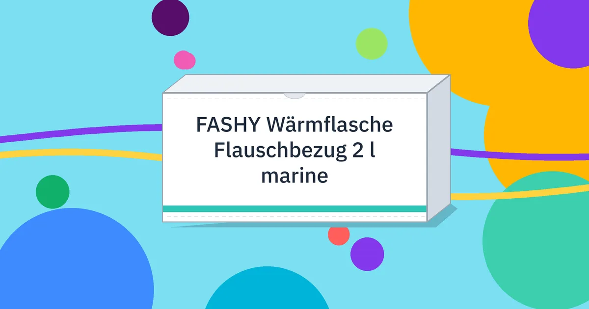 Symbolbild: Packung mit der Aufschrift FASHY Wärmflasche Flauschbezug 2 l marine (PZN 18649149) – Verfügbarkeit und Bezug in Apotheken in Frankfurt am Main