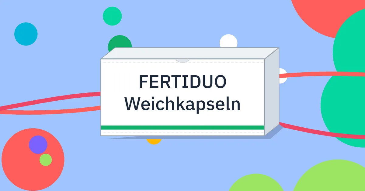 Symbolbild: Packung mit der Aufschrift FERTIDUO Weichkapseln (PZN 18892217) – Verfügbarkeit und Bezug in Apotheken in Frankfurt am Main