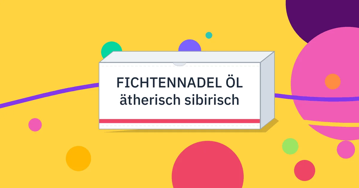 Symbolbild: Packung mit der Aufschrift FICHTENNADEL ÖL ätherisch sibirisch (PZN 17157266) – Verfügbarkeit und Bezug in Apotheken in Frankfurt am Main