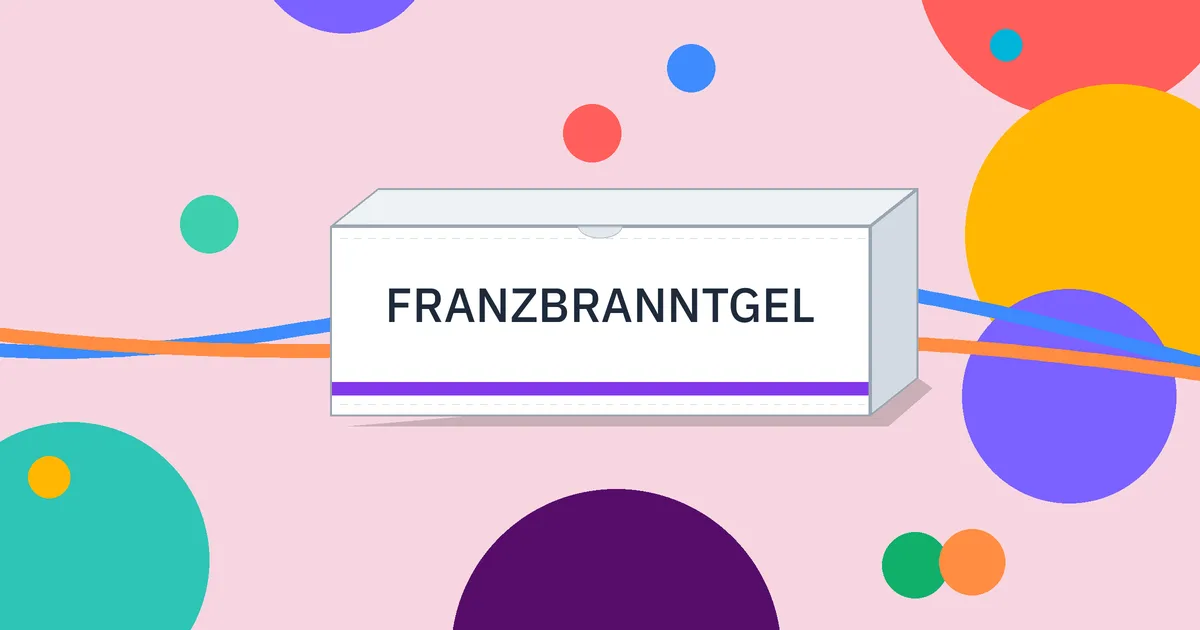 Symbolbild: Packung mit der Aufschrift FRANZBRANNTGEL (PZN 01688961) – Verfügbarkeit und Bezug in Apotheken in Frankfurt am Main