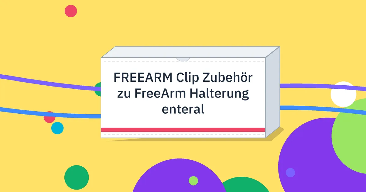 Symbolbild: Packung mit der Aufschrift FREEARM Clip Zubehör zu FreeArm Halterung enteral (PZN 19975069) – Verfügbarkeit und Bezug in Apotheken in Frankfurt am Main