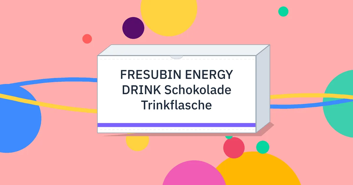 Symbolbild: Packung mit der Aufschrift FRESUBIN ENERGY DRINK Schokolade Trinkflasche (PZN 19787735) – Verfügbarkeit und Bezug in Apotheken in Frankfurt am Main