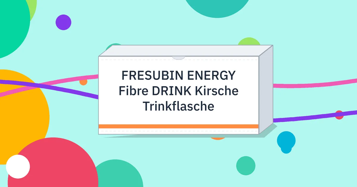 Symbolbild: Packung mit der Aufschrift FRESUBIN ENERGY Fibre DRINK Kirsche Trinkflasche (PZN 00922171) – Verfügbarkeit und Bezug in Apotheken in Frankfurt am Main