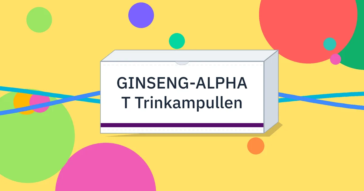 Symbolbild: Packung mit der Aufschrift GINSENG-ALPHA T Trinkampullen (PZN 10222919) – Verfügbarkeit und Bezug in Apotheken in Frankfurt am Main