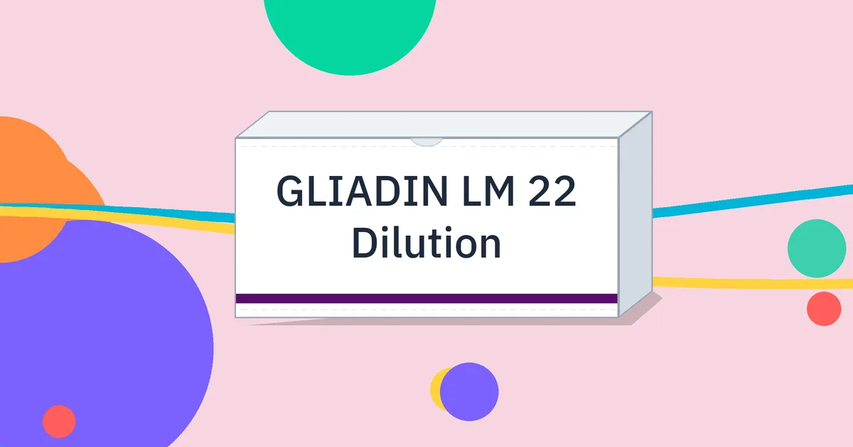 Symbolbild: Packung mit der Aufschrift GLIADIN LM 22 Dilution (PZN 13544339) – Verfügbarkeit und Bezug in Apotheken in Frankfurt am Main