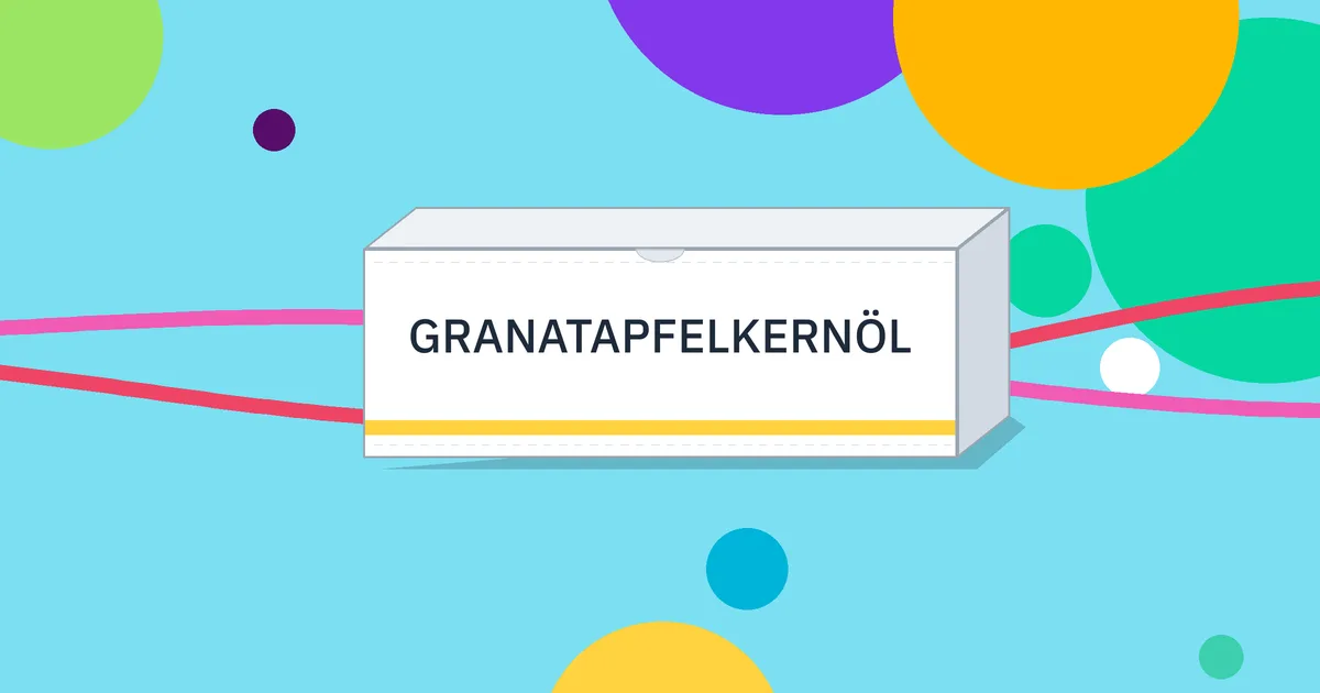 Symbolbild: Packung mit der Aufschrift GRANATAPFELKERNÖL (PZN 18681874) – Verfügbarkeit und Bezug in Apotheken in Frankfurt am Main