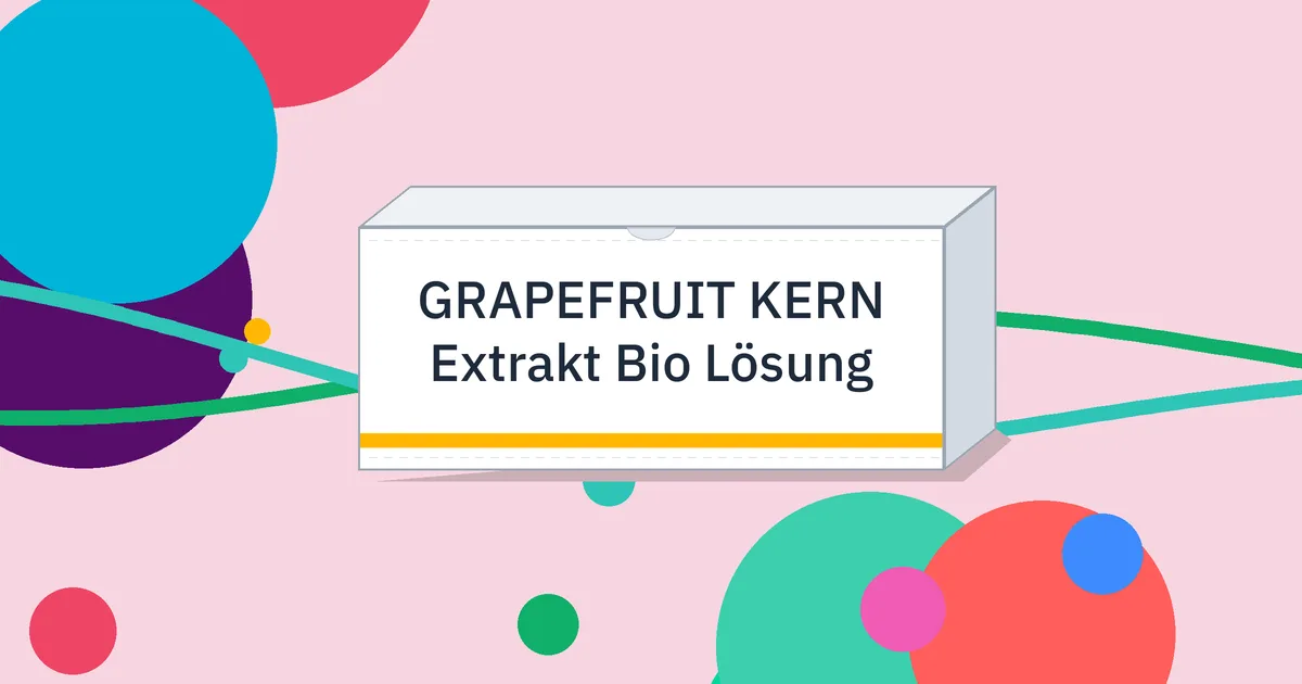 Symbolbild: Packung mit der Aufschrift GRAPEFRUIT KERN Extrakt Bio Lösung (PZN 01193024) – Verfügbarkeit und Bezug in Apotheken in Frankfurt am Main