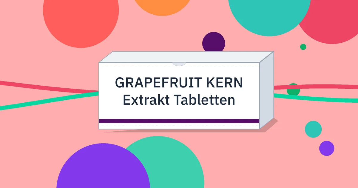 Symbolbild: Packung mit der Aufschrift GRAPEFRUIT KERN Extrakt Tabletten (PZN 08798440) – Verfügbarkeit und Bezug in Apotheken in Frankfurt am Main