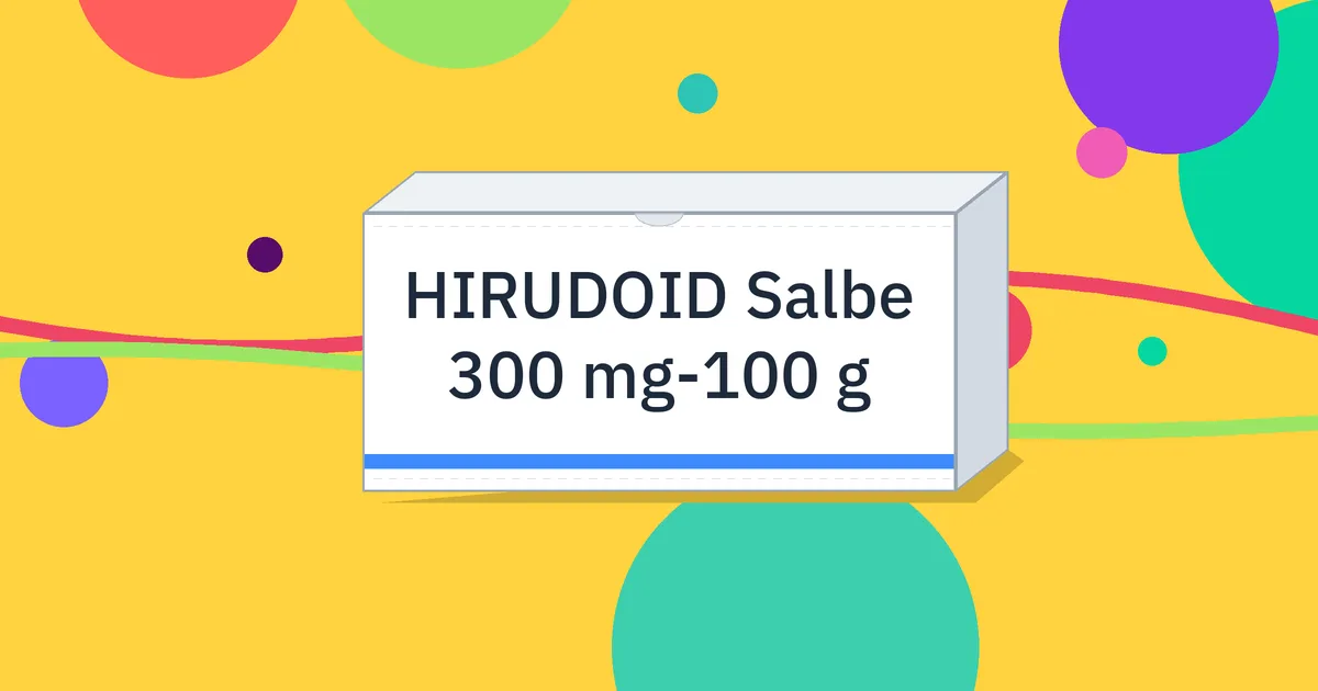 Symbolbild: Packung mit der Aufschrift HIRUDOID Salbe 300 mg-100 g (PZN 02940799) – Verfügbarkeit und Bezug in Apotheken in Frankfurt am Main