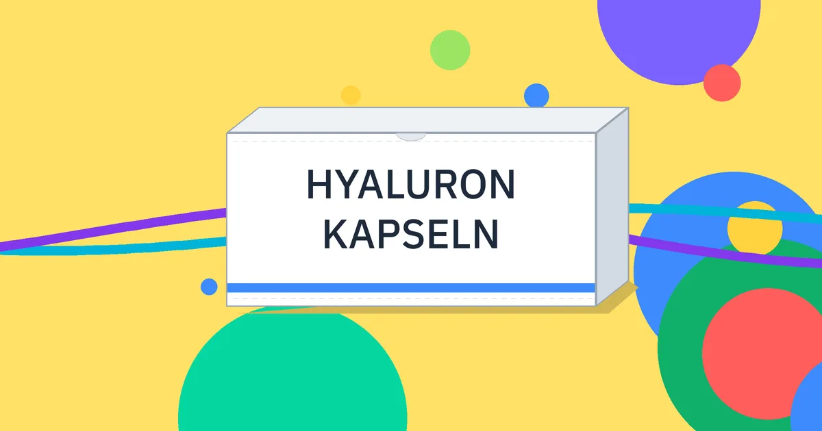 Symbolbild: Packung mit der Aufschrift HYALURON KAPSELN (PZN 15371788) – Verfügbarkeit und Bezug in Apotheken in Frankfurt am Main