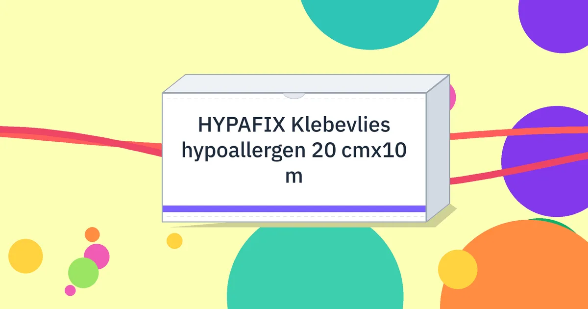 Symbolbild: Packung mit der Aufschrift HYPAFIX Klebevlies hypoallergen 20 cmx10 m (PZN 19230984) – Verfügbarkeit und Bezug in Apotheken in Frankfurt am Main