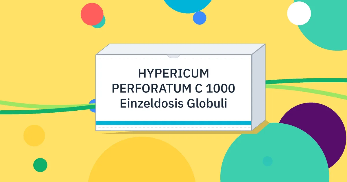 Symbolbild: Packung mit der Aufschrift HYPERICUM PERFORATUM C 1000 Einzeldosis Globuli (PZN 03033891) – Verfügbarkeit und Bezug in Apotheken in Frankfurt am Main