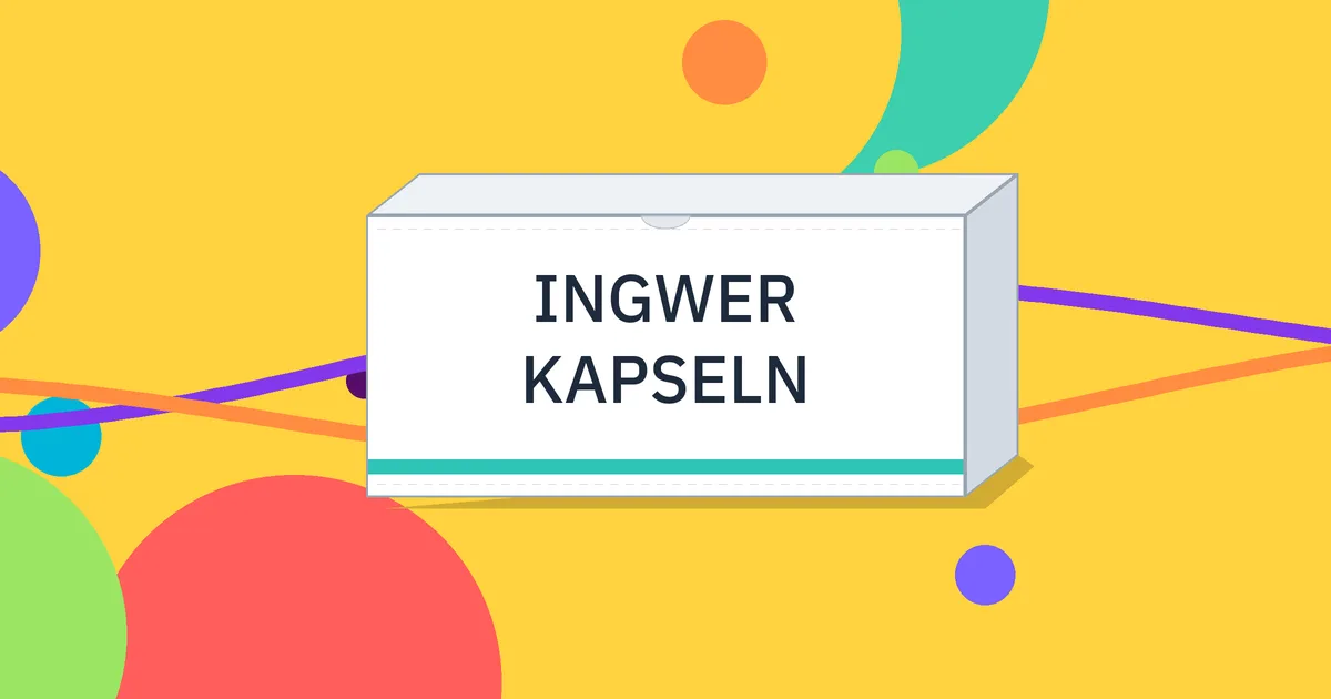 Symbolbild: Packung mit der Aufschrift INGWER KAPSELN (PZN 01316395) – Verfügbarkeit und Bezug in Apotheken in Frankfurt am Main