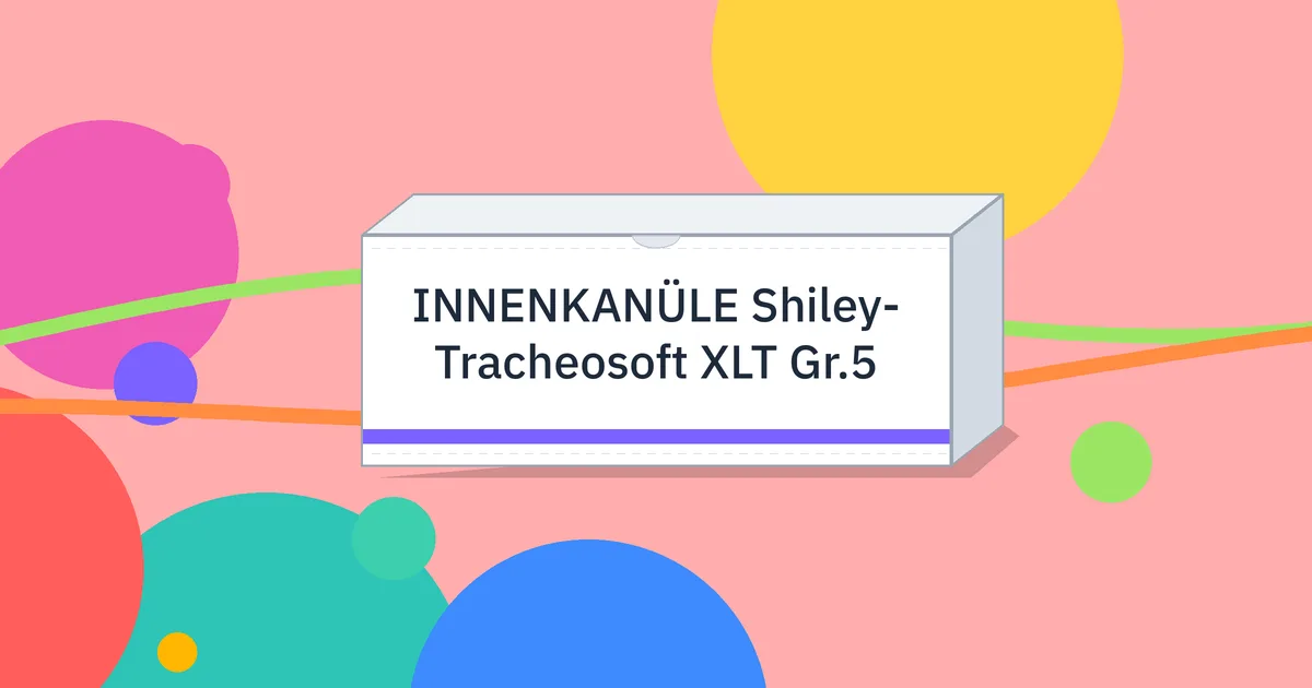 Symbolbild: Packung mit der Aufschrift INNENKANÜLE Shiley-Tracheosoft XLT Gr.5 (PZN 04110240) – Verfügbarkeit und Bezug in Apotheken in Frankfurt am Main