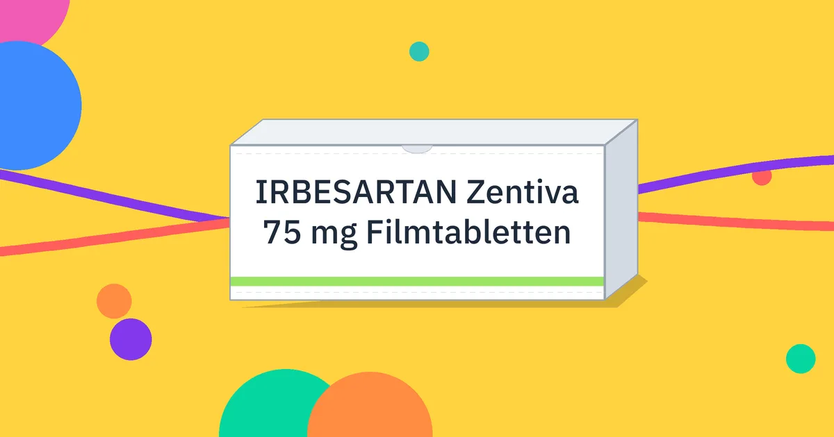 Symbolbild: Packung mit der Aufschrift IRBESARTAN Zentiva 75 mg Filmtabletten (PZN 09751883) – Verfügbarkeit und Bezug in Apotheken in Frankfurt am Main