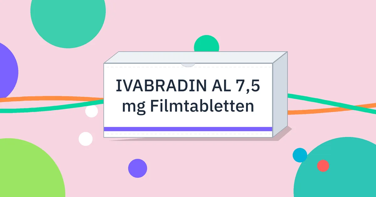 Symbolbild: Packung mit der Aufschrift IVABRADIN AL 7,5 mg Filmtabletten (PZN 13813615) – Verfügbarkeit und Bezug in Apotheken in Frankfurt am Main