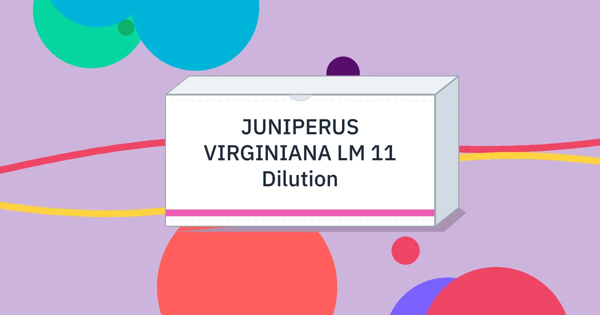 Symbolbild: Packung mit der Aufschrift JUNIPERUS VIRGINIANA LM 11 Dilution (PZN 13565086) – Verfügbarkeit und Bezug in Apotheken in Frankfurt am Main