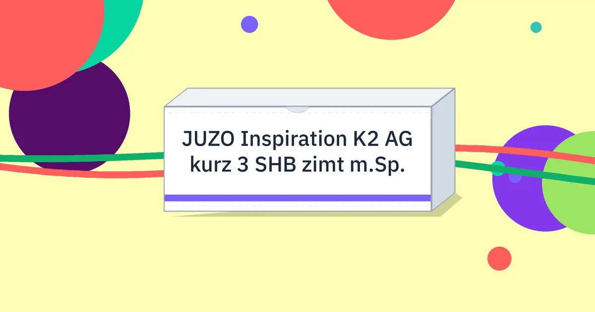 Symbolbild: Packung mit der Aufschrift JUZO Inspiration K2 AG kurz 3 SHB zimt m.Sp. (PZN 14922045) – Verfügbarkeit und Bezug in Apotheken in Frankfurt am Main