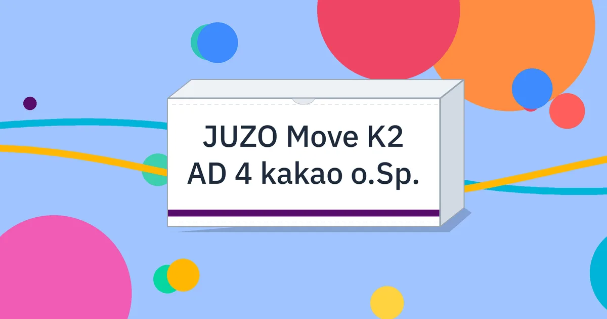 Symbolbild: Packung mit der Aufschrift JUZO Move K2 AD 4 kakao o.Sp. (PZN 18539633) – Verfügbarkeit und Bezug in Apotheken in Frankfurt am Main