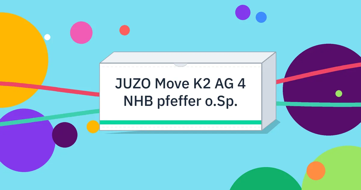 Symbolbild: Packung mit der Aufschrift JUZO Move K2 AG 4 NHB pfeffer o.Sp. (PZN 16638779) – Verfügbarkeit und Bezug in Apotheken in Frankfurt am Main