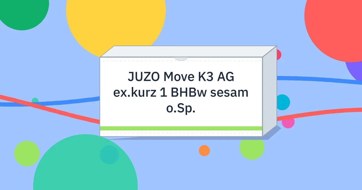 Symbolbild: Packung mit der Aufschrift JUZO Move K3 AG ex.kurz 1 BHBw sesam o.Sp. (PZN 18585811) – Verfügbarkeit und Bezug in Apotheken in Frankfurt am Main