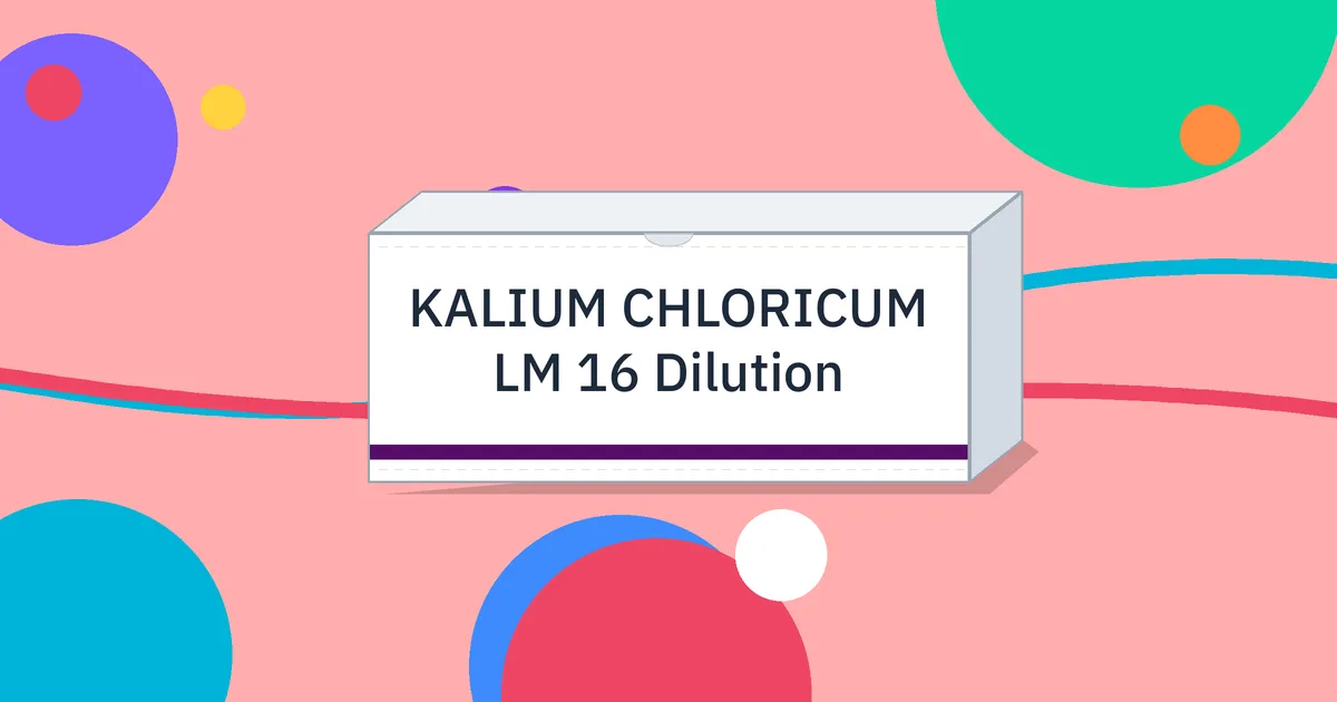 Symbolbild: Packung mit der Aufschrift KALIUM CHLORICUM LM 16 Dilution (PZN 12918789) – Verfügbarkeit und Bezug in Apotheken in Frankfurt am Main