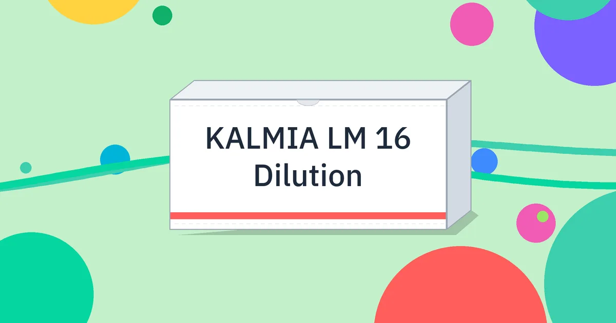 Symbolbild: Packung mit der Aufschrift KALMIA LM 16 Dilution (PZN 12927682) – Verfügbarkeit und Bezug in Apotheken in Frankfurt am Main