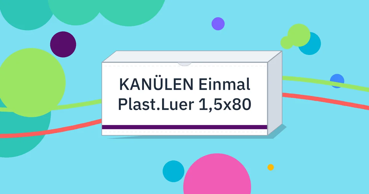 Symbolbild: Packung mit der Aufschrift KANÜLEN Einmal Plast.Luer 1,5x80 (PZN 02440683) – Verfügbarkeit und Bezug in Apotheken in Frankfurt am Main