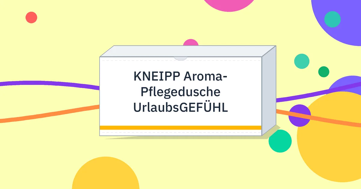 Symbolbild: Packung mit der Aufschrift KNEIPP Aroma-Pflegedusche UrlaubsGEFÜHL (PZN 17825294) – Verfügbarkeit und Bezug in Apotheken in Frankfurt am Main